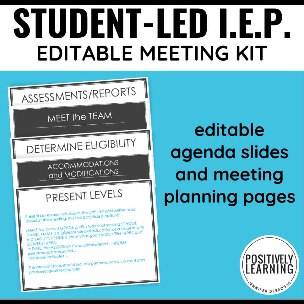 Student Led IEP Meeting Kit - Positively Learning
