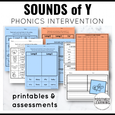 Sounds of Y Phonics Activities - Positively Learning