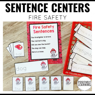Fire Safety Sentence Centers - Positively Learning