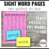 Fry Words Worksheets Set 2 - Positively Learning