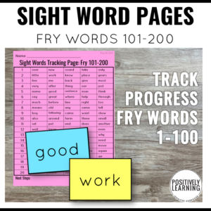 Fry Words Worksheets Set 2 - Positively Learning