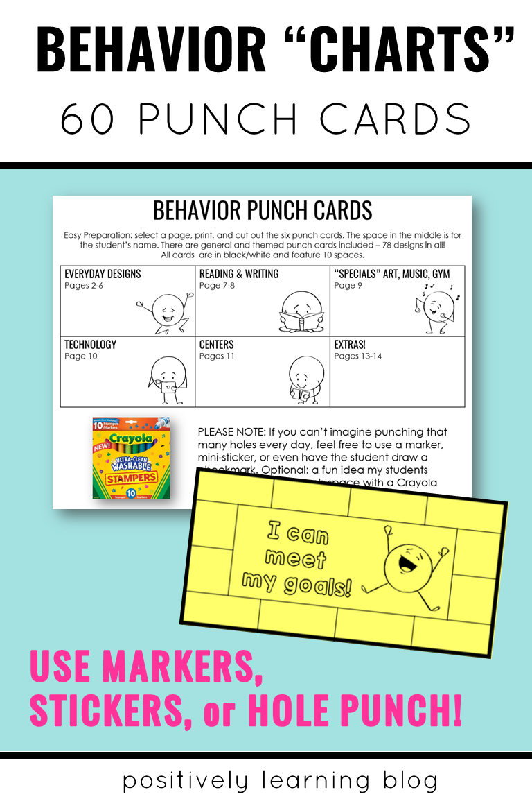 Behavior Punch Cards - Positively Learning