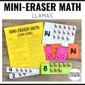 Mini Eraser Math Llamas - Positively Learning