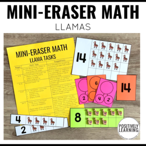Mini Eraser Math Llamas - Positively Learning