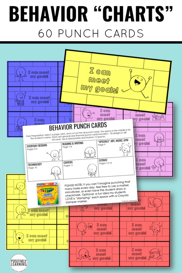 Behavior Punch Cards - Positively Learning
