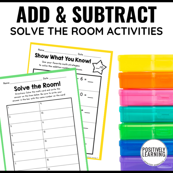 Addition and Subtraction Centers - Positively Learning