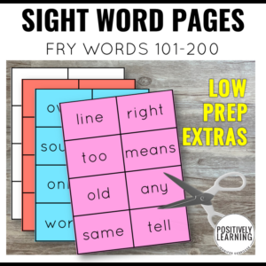 Fry Words Worksheets Set 2 - Positively Learning
