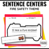 Fire Safety Sentence Centers - Positively Learning