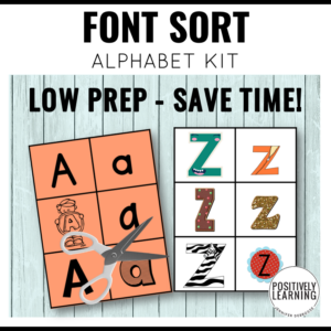 Font Sort - Positively Learning