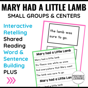 Mary had a Little Lamb Activities - Positively Learning