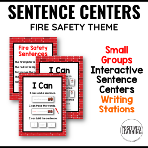 Fire Safety Sentence Centers - Positively Learning