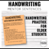 Handwriting with Mentor Sentences - Positively Learning