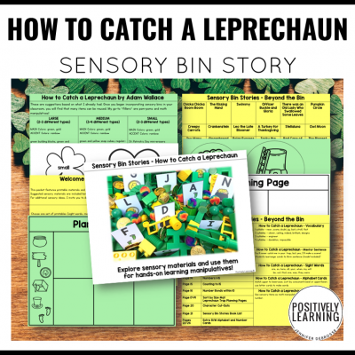 How to Catch a Leprechaun Sensory Bin - Positively Learning