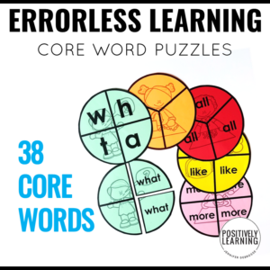 Core Words Puzzles - Positively Learning
