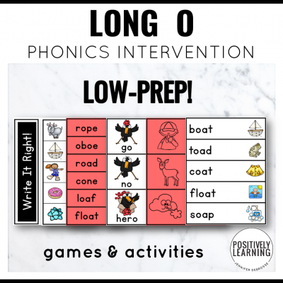 Long O Phonics Activities - Positively Learning