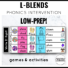 L-Blends Phonics - Positively Learning