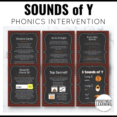 Sounds of Y Phonics Activities - Positively Learning