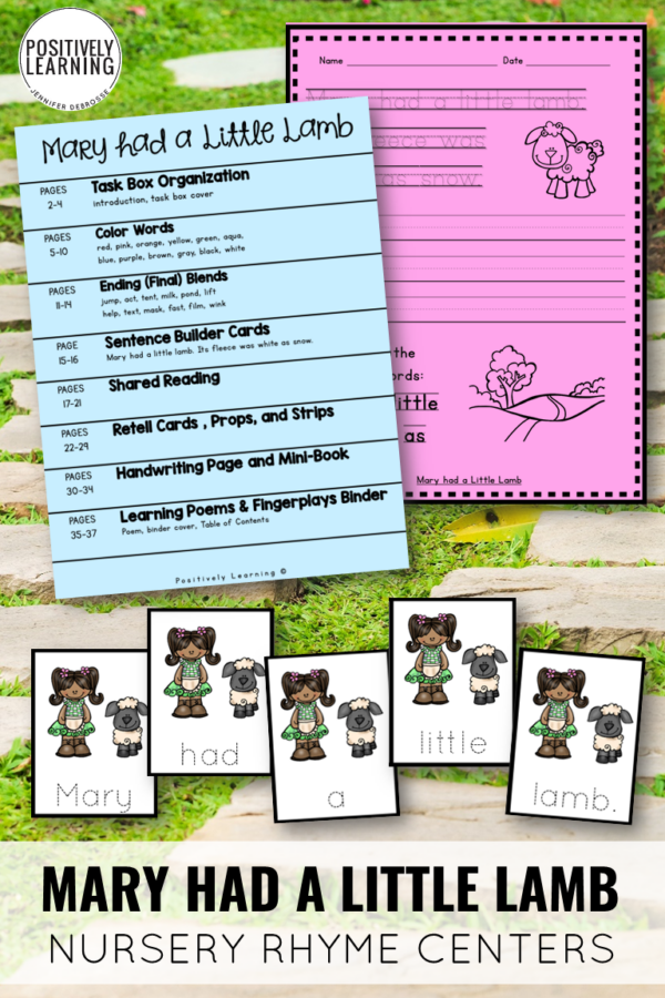 Mary had a Little Lamb Activities - Positively Learning