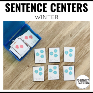 Winter Sentence Centers - Positively Learning