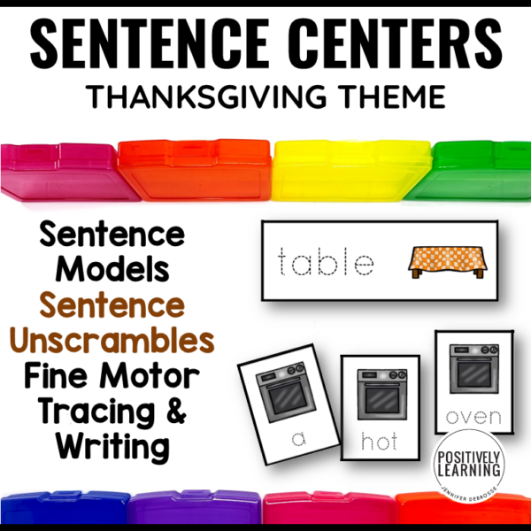 Thanksgiving Writing Centers - Positively Learning