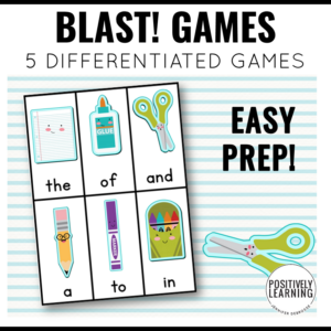 Back to School Literacy Games - Positively Learning