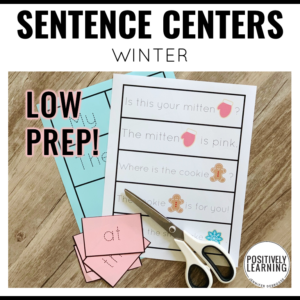 Winter Sentence Centers - Positively Learning