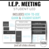 Student Led IEP Meeting Kit - Positively Learning