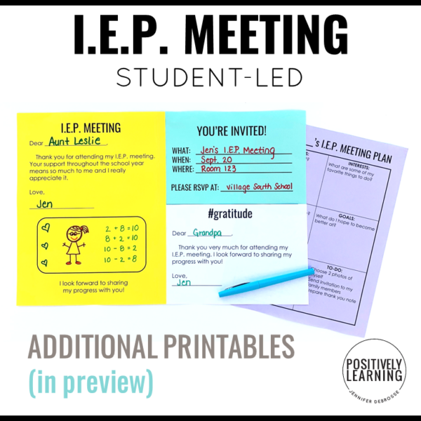 Student Led IEP Meeting Kit - Positively Learning