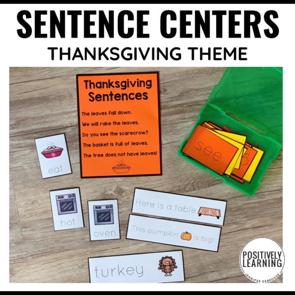 Thanksgiving Writing Centers - Positively Learning