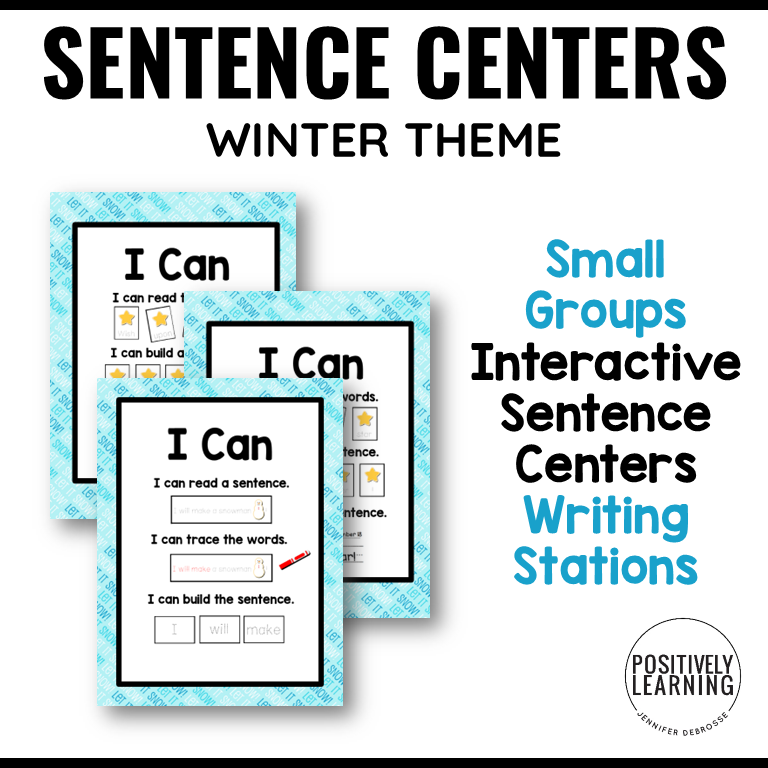 Winter Sentence Centers - Positively Learning