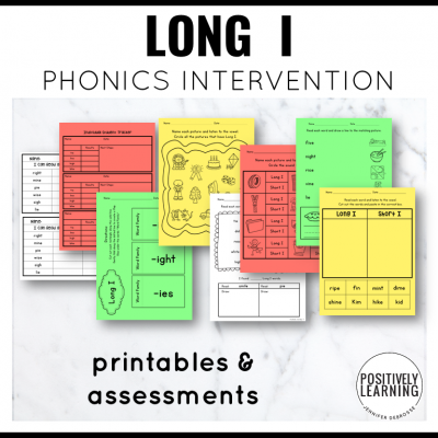 Long I Phonics Activities - Positively Learning
