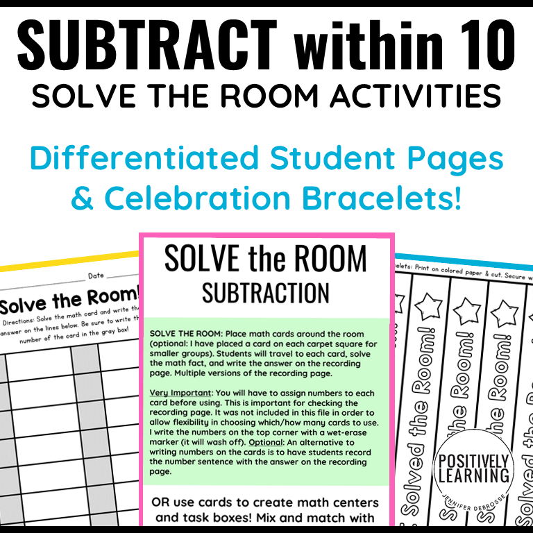 Solve the Room Subtraction - Positively Learning