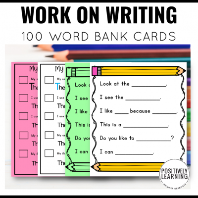Work on Writing Cards - Positively Learning