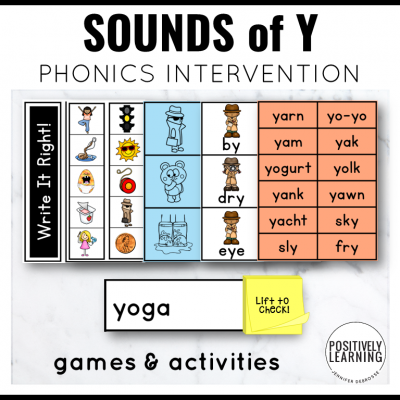 Sounds of Y Phonics Activities - Positively Learning