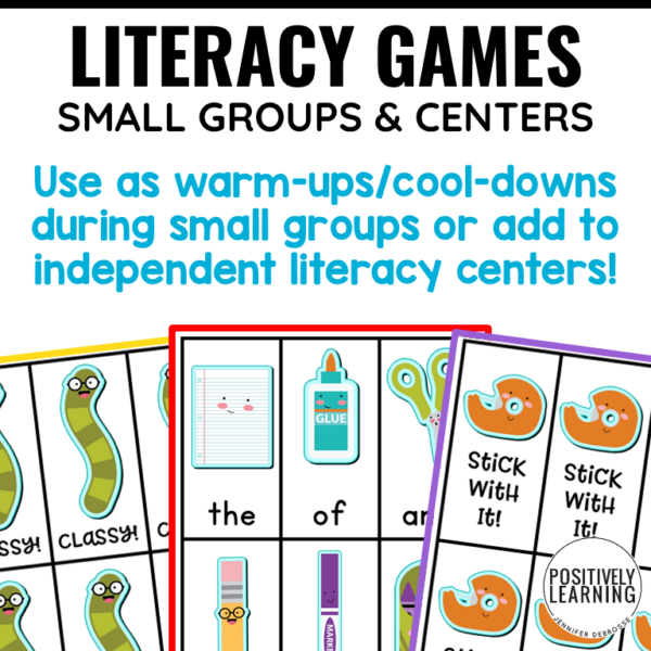 Back to School Literacy Games - Positively Learning
