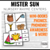 Mister Sun Literacy Centers - Positively Learning