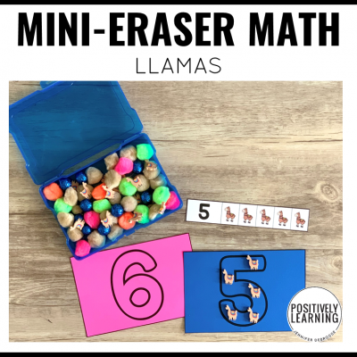 Mini Eraser Math Llamas - Positively Learning