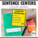 Color Words Sentence Writing - Positively Learning