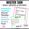 Mister Sun Literacy Centers - Positively Learning