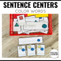 Color Words Sentence Writing - Positively Learning