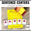 Color Words Sentence Writing - Positively Learning