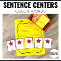 Color Words Sentence Writing - Positively Learning