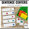 Color Words Sentence Writing - Positively Learning