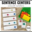 Color Words Sentence Writing - Positively Learning