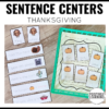 Thanksgiving Writing Centers - Positively Learning