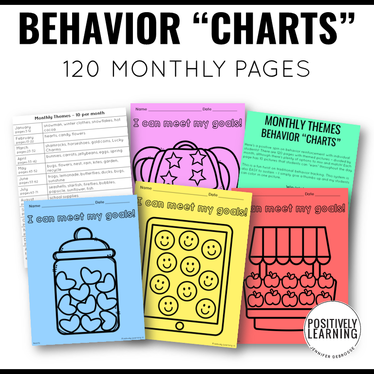 Positive Behavior Charts No Prep for All Year - Positively Learning