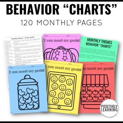 Positive Behavior Charts No Prep for All Year - Positively Learning