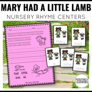 Mary had a Little Lamb Activities - Positively Learning