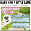 Mary had a Little Lamb Activities - Positively Learning