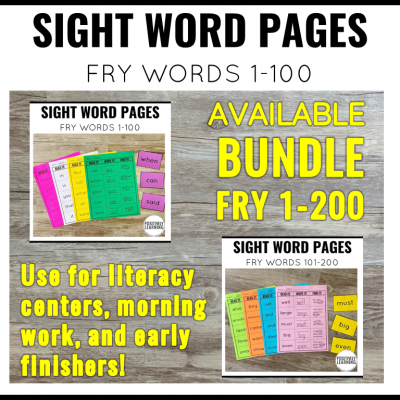 Fry Words Worksheets Set 1 - Positively Learning